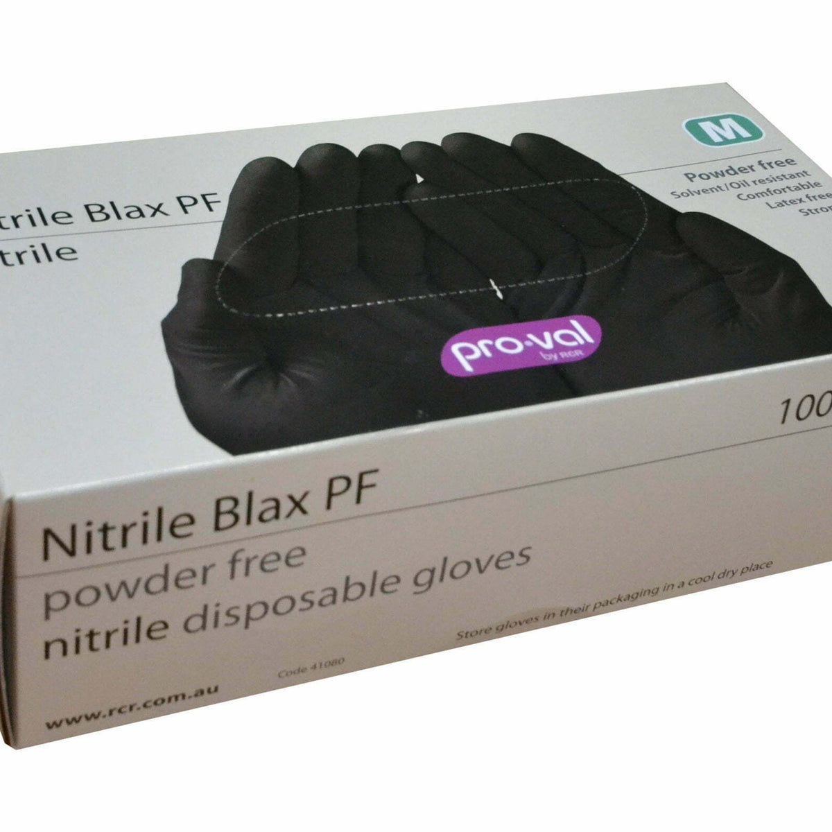 Nitrile Blax PF Gloves 100pk | Black Nitrile Disposable Gloves | AU ...
